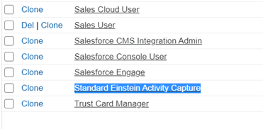 Setup Einstein Activity Capture